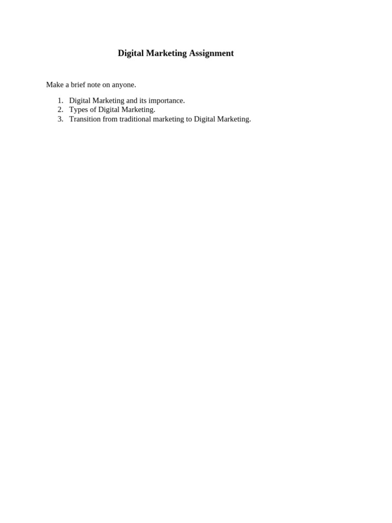 Digital Marketing Assignment | PDF | Business