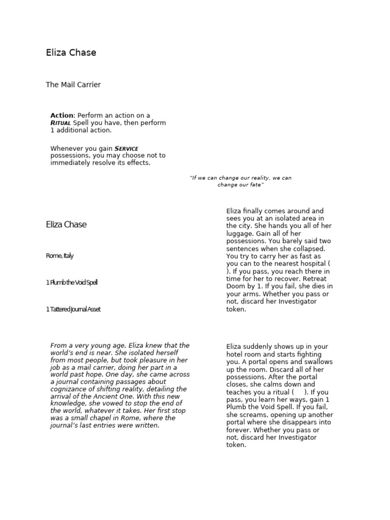 Eldritch Horror Scratch | PDF