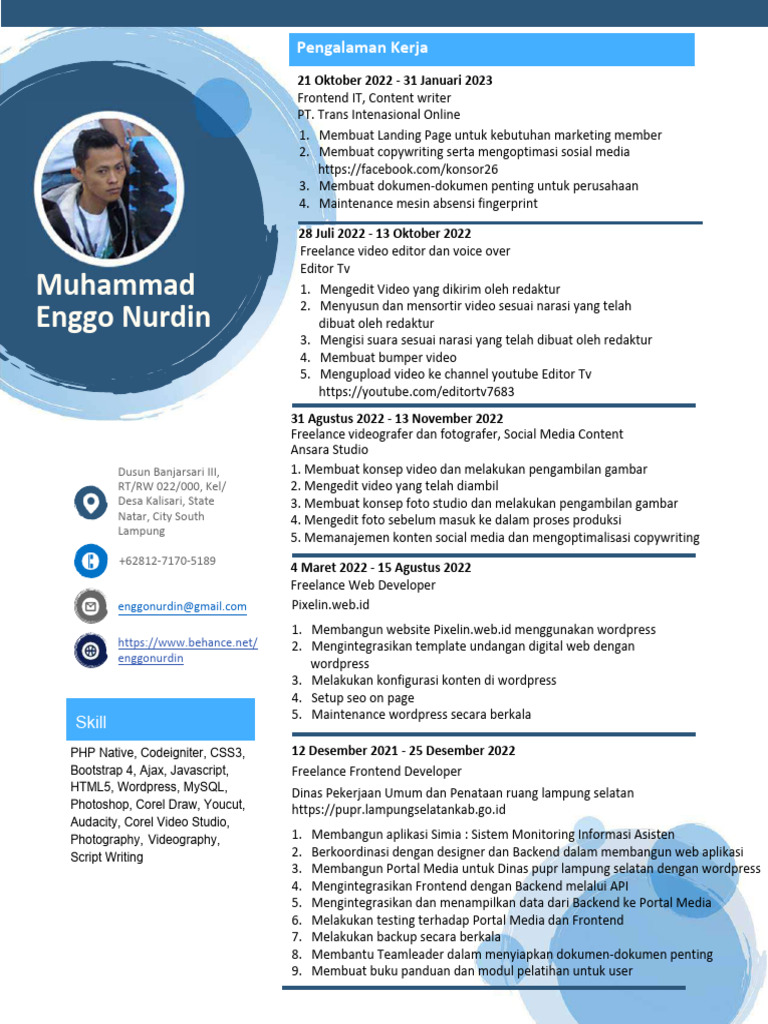 CV ENGGO - Updated 30 Januari 2023 - Compressed | PDF | Komputer