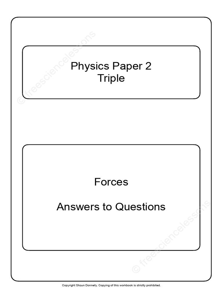 P2T Answers | PDF | Force | Mass