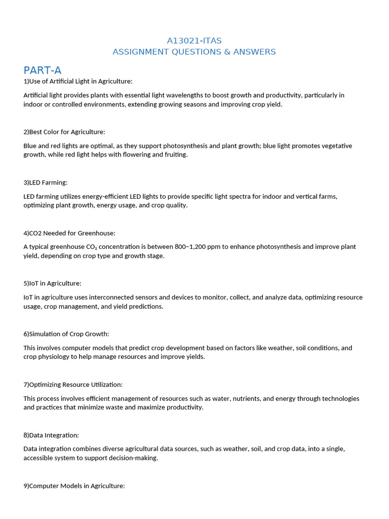 ITAS Assignments Answers | PDF | General Circulation Model | Climate