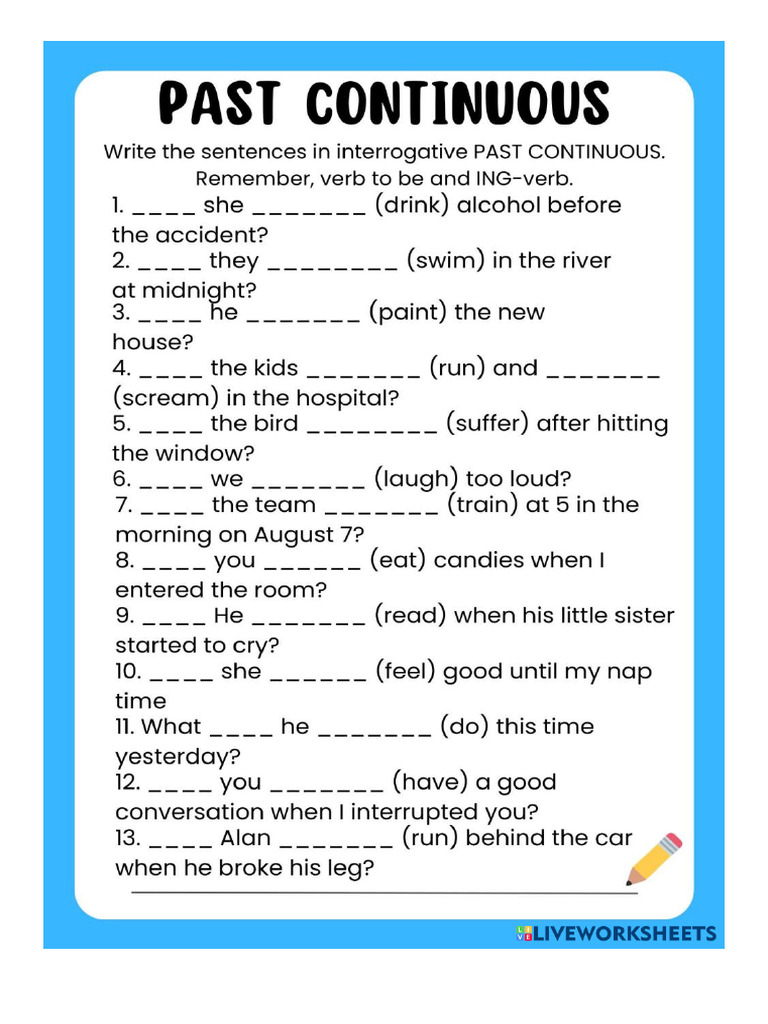 Past Continuous Interrogative | PDF