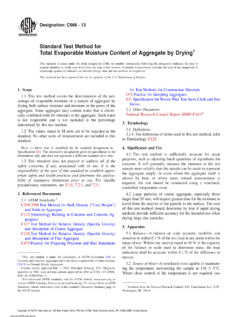 Astm C566 | PDF