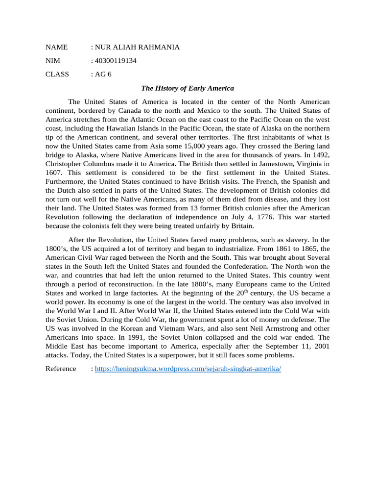 The History of Early America | PDF | The United States | British Empire