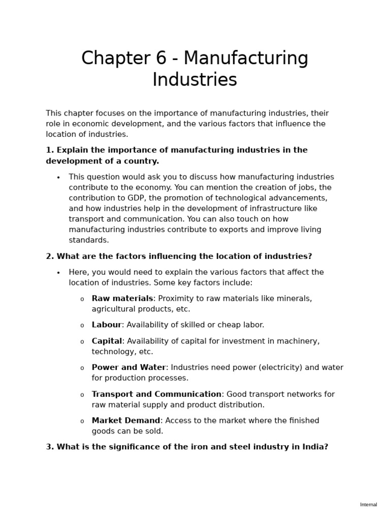 Manufacturing Industries | PDF | Economies | Textiles