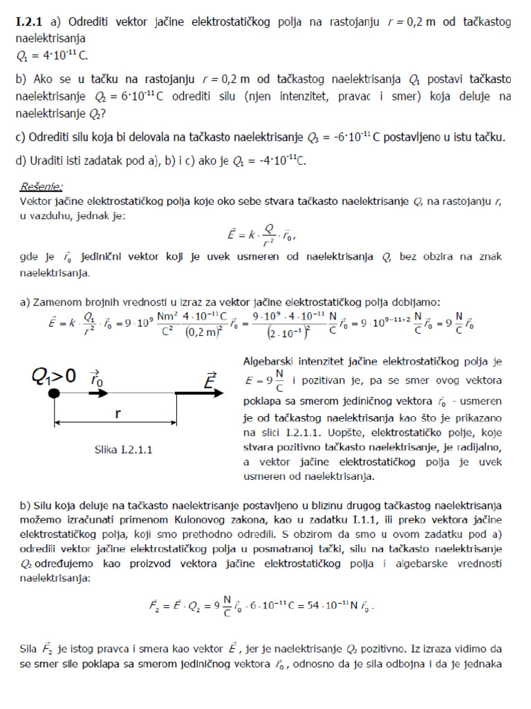 Elektrostatika Zadatakk 4 | PDF