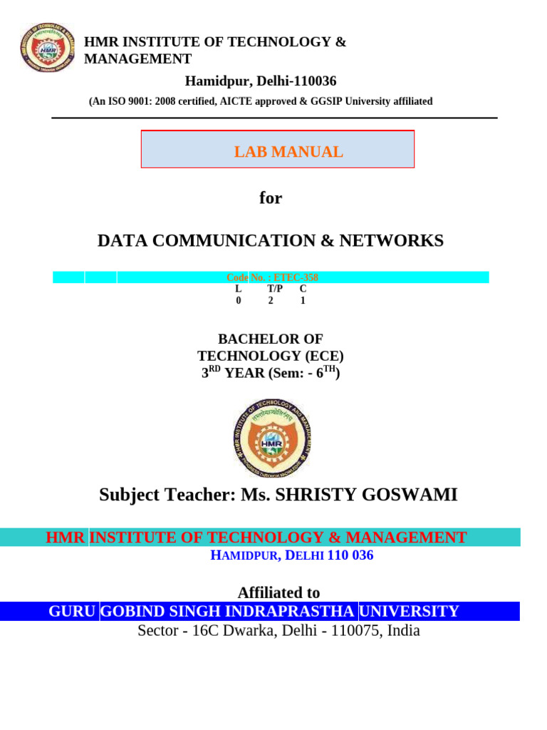 DCN COURSE Lab FILE | PDF | Computer Network | Network Topology