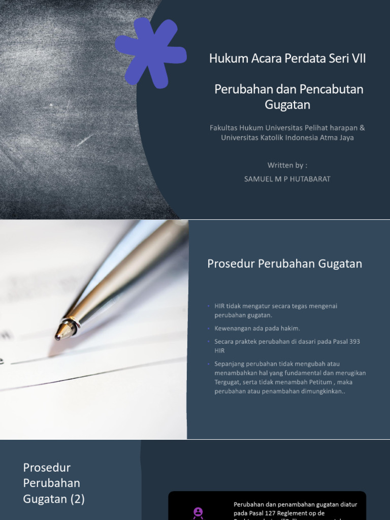 Prosedur Perubahan Gugatan Perdata | PDF