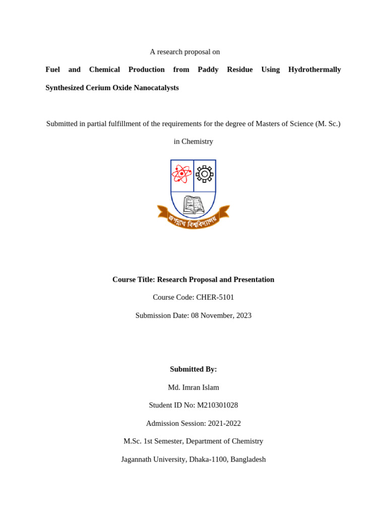 Paddy Residue Fuel Production with CeO2 Nanocatalysts | PDF | Biofuel ...
