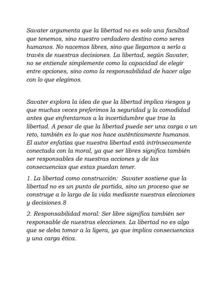 Filosofia Libertad | PDF | Libertad | Moralidad