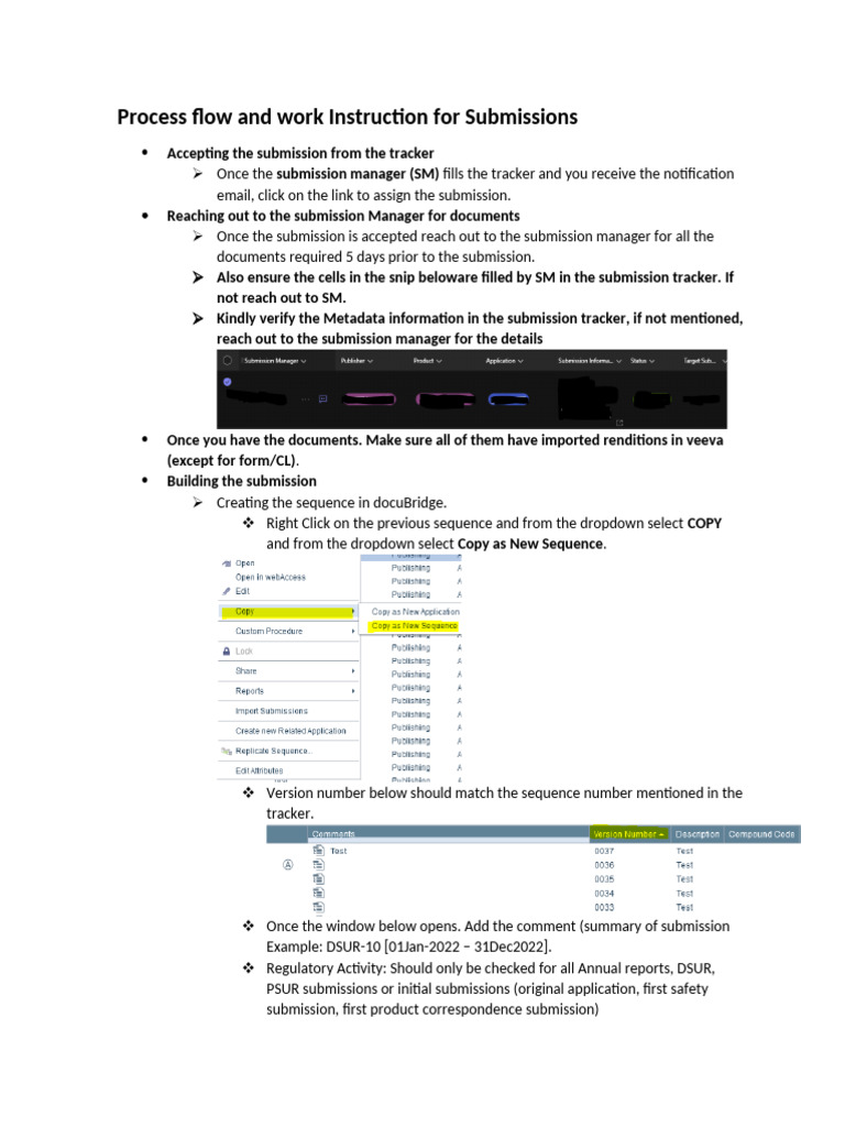 Process Flow and Work Instruction For Submissions | PDF | Computing | Software