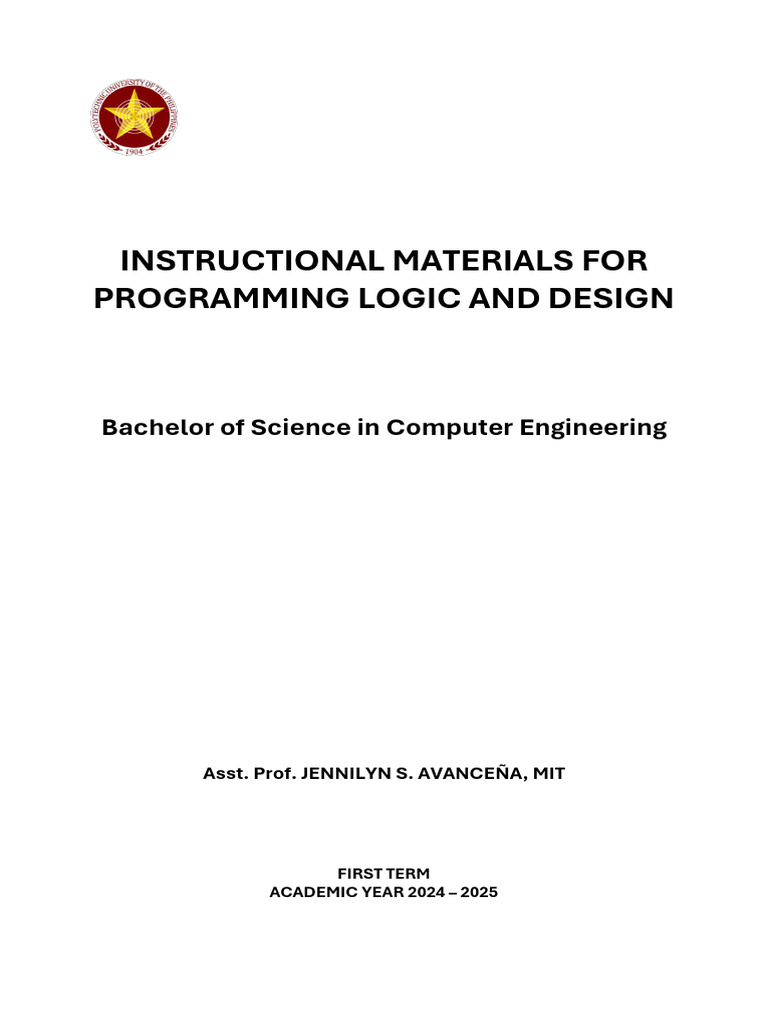 Im Programming Logic and Design | PDF | Data Type | Computer Programming