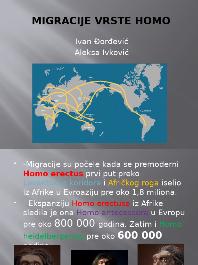 Migracije Vrste Homo | PDF