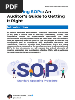 Standard Operating Procedure (SOP) For Compliance Management | PDF ...