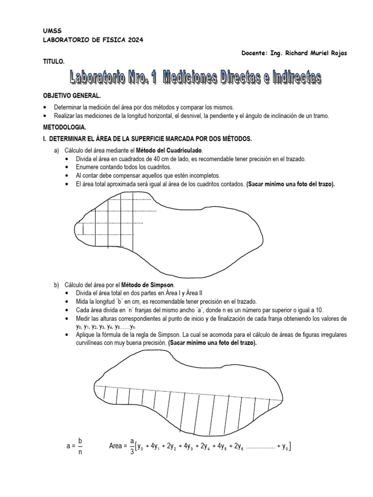 Practica Laboratorio General Nro. 1 Mediciones Directas e Indirectas ...