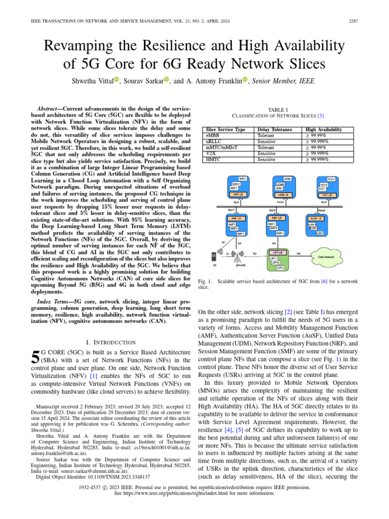 Enhancing 5G Core Resilience for 6G | PDF | Mathematical Optimization ...