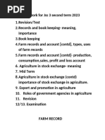 Types and Uses of Farm Records | PDF | Livestock | Farms