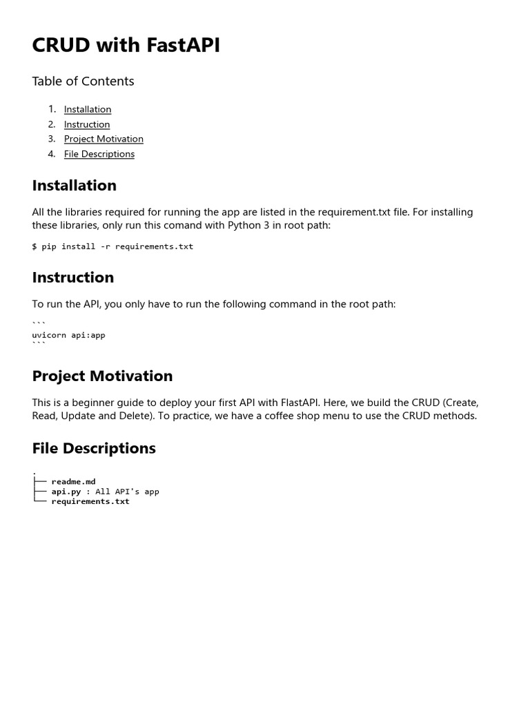 Crud With Fastapi | PDF