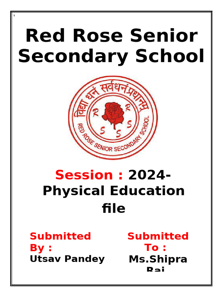 Red Rose School Physical Education 2024 | PDF