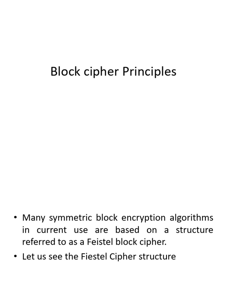 Block Cipher Principles | PDF | Home & Garden | Computers