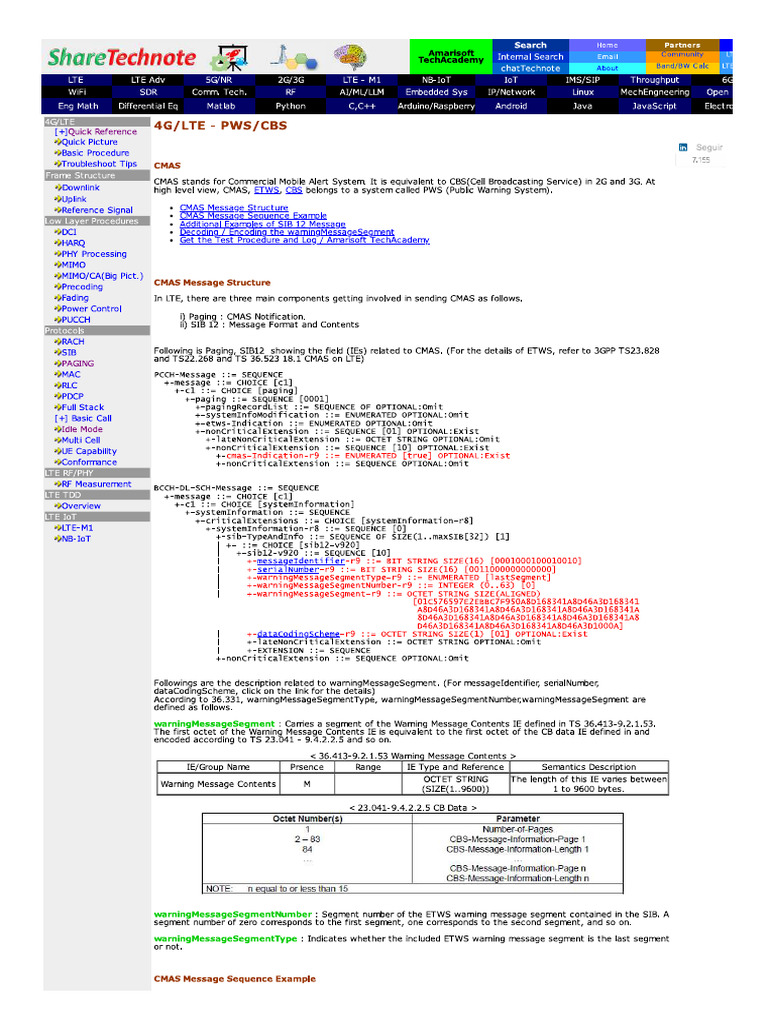 SIB12 CMAS Messages | PDF