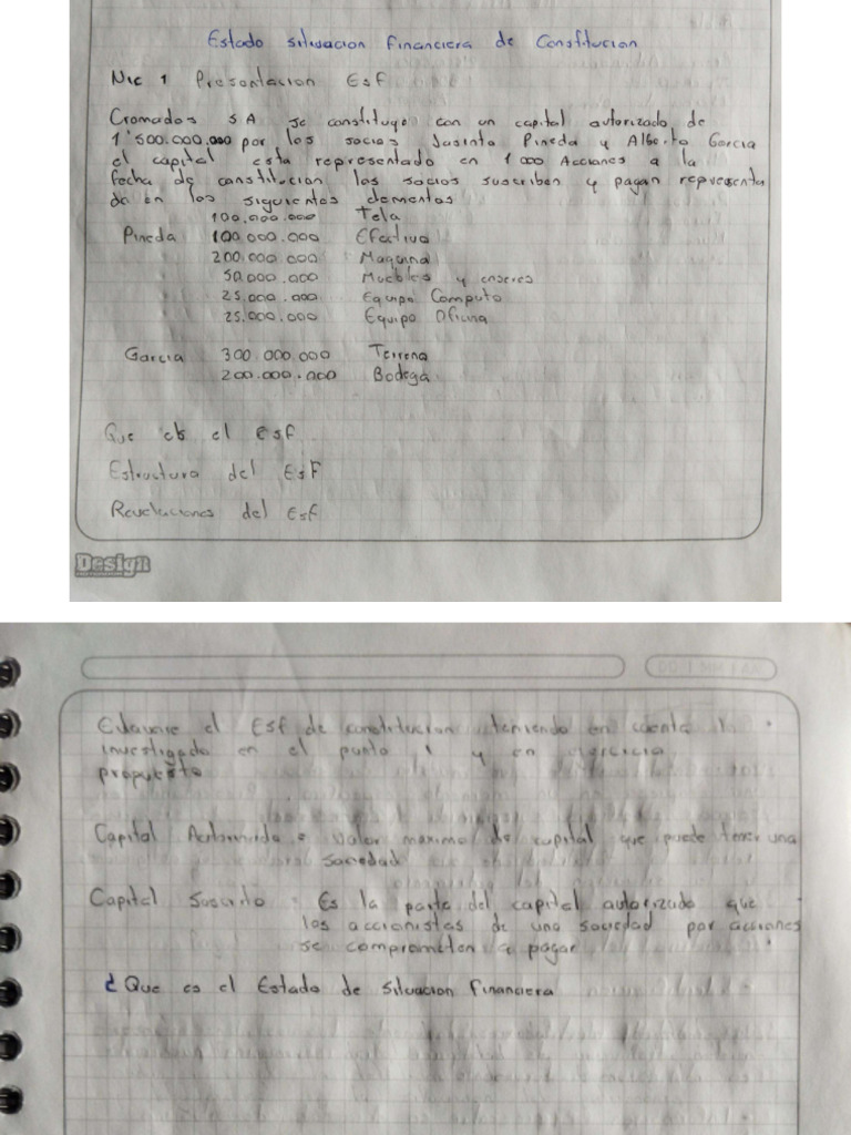 Ejercicio Parte 1 Contabilidad | PDF