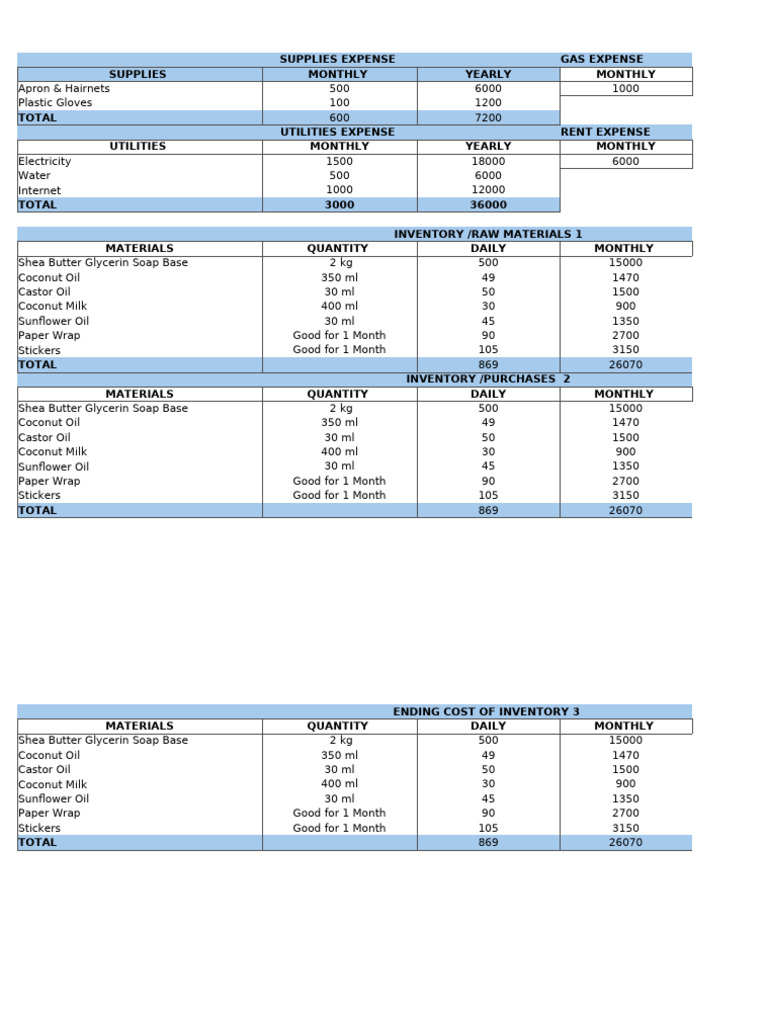 Financial Aspect Example | PDF | Expense | Income
