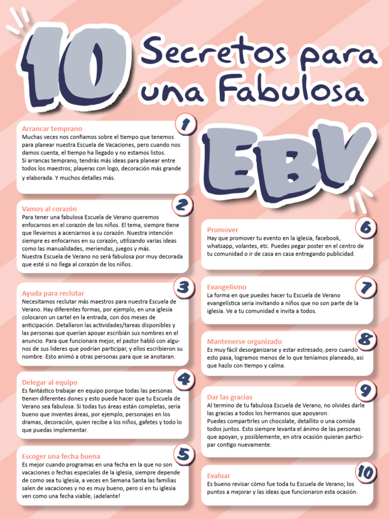 10 Secretos para Una Fabulosa EBV | PDF | Crecimiento personal y ... 10 Secretos para Una Fabulosa EBV | PDF | Crecimiento personal y ...