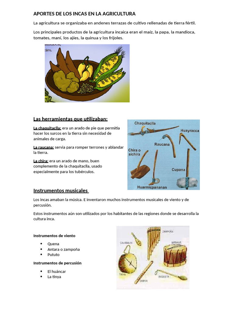 Aportes de Los Incas | PDF | Imperio Inca | Cerámica