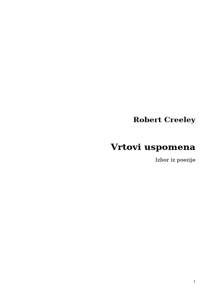 Robert Creeley | PDF