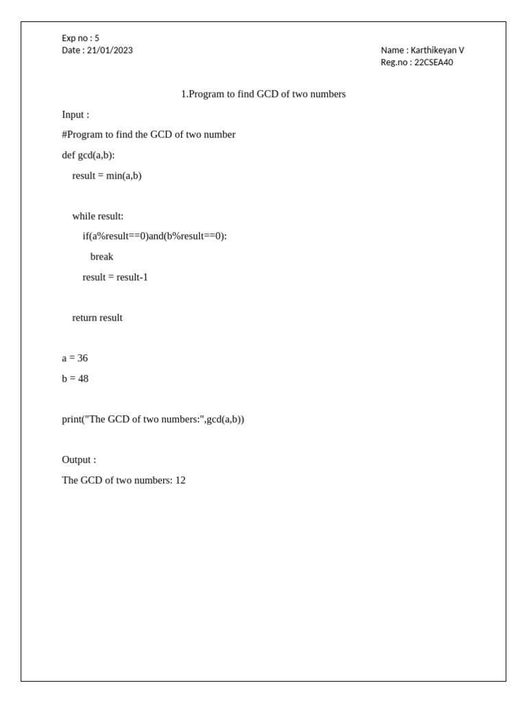 Ex 5 | PDF | Teaching Methods & Materials | Computers