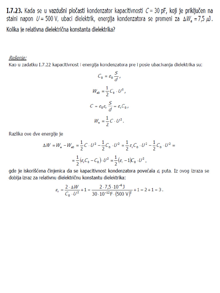 Elektrostatika Zadatak 11 | PDF