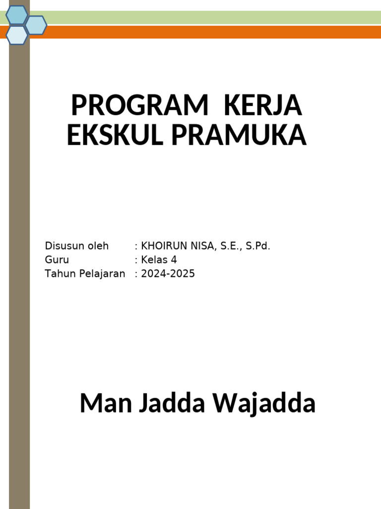 Progja Pramuka Sdit TH | PDF