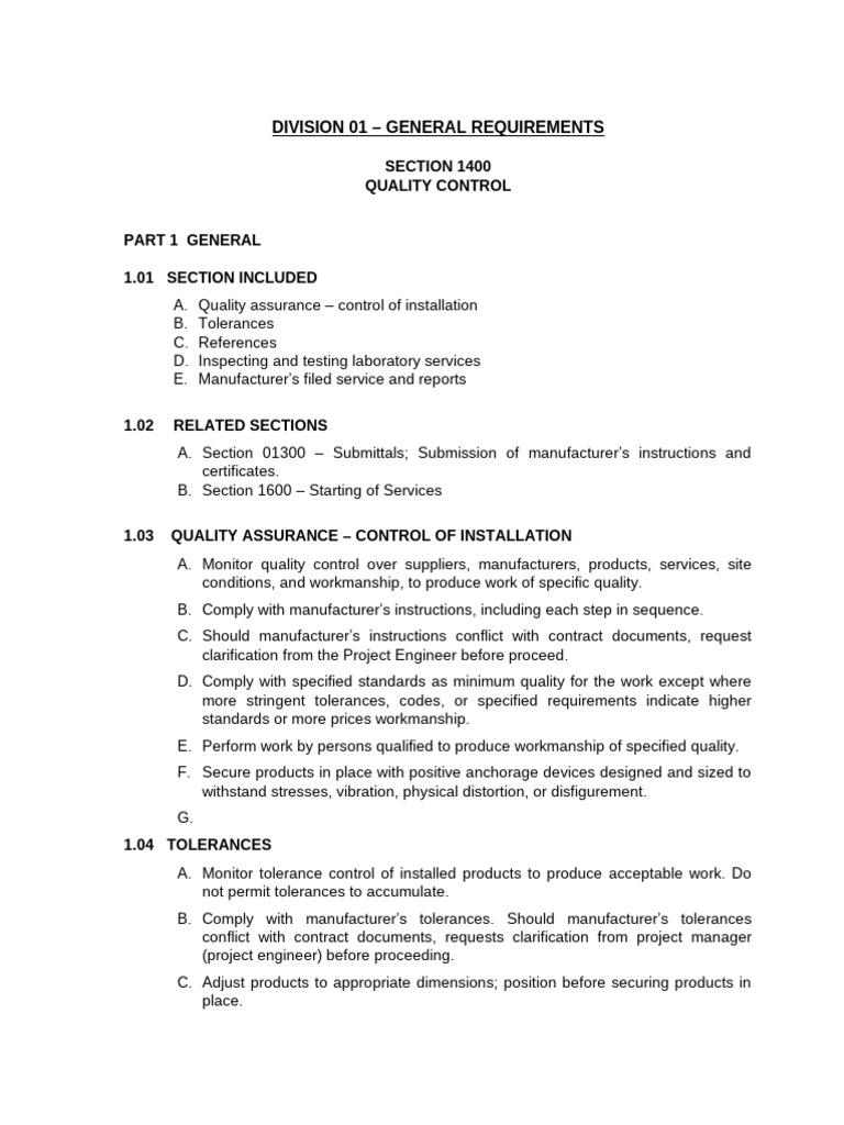Quality Control | PDF | Engineering Tolerance | Quality Assurance