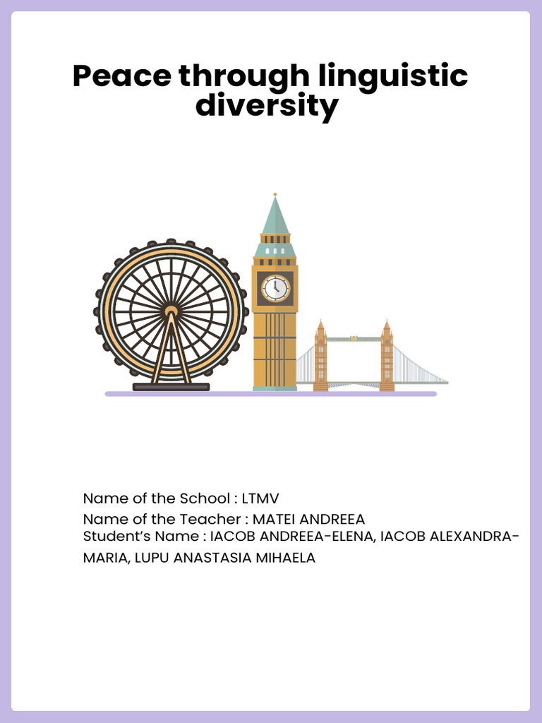 English Project Assessment Cover Page Document in White Purple Fun ...