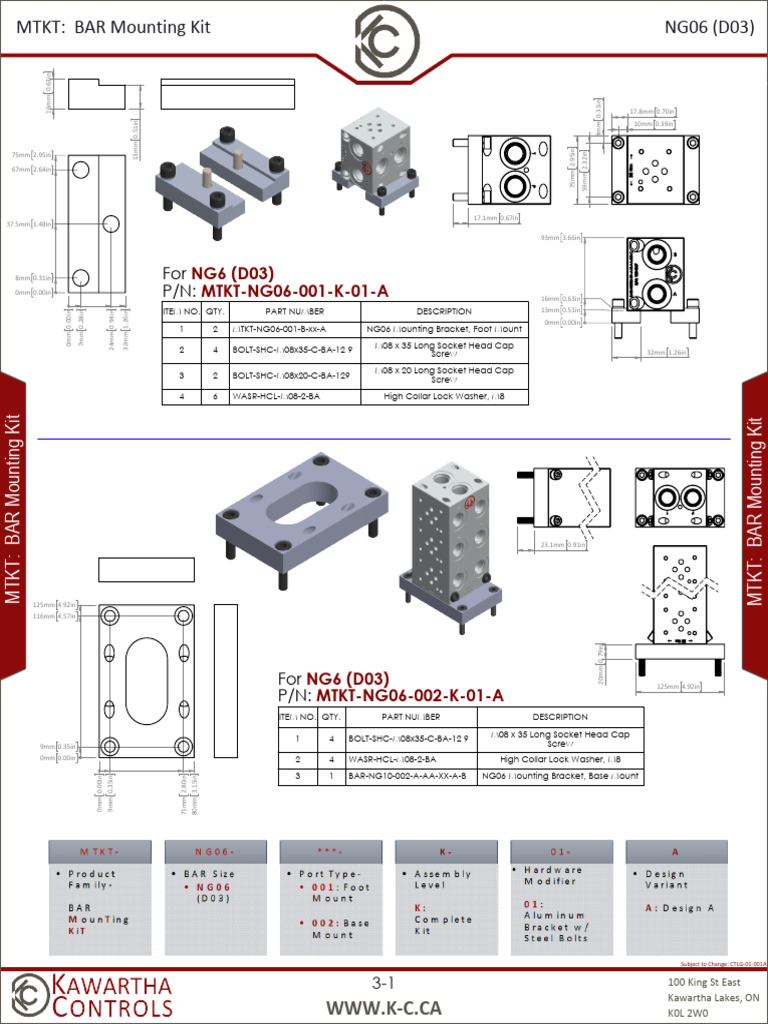 NG06 D03 BAR Mounting Kit | PDF