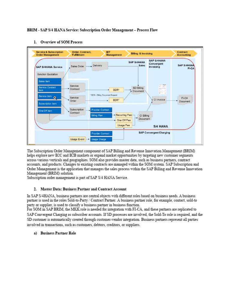 SAP BRIM Subscription Order Management Guide | PDF | Subscription ...