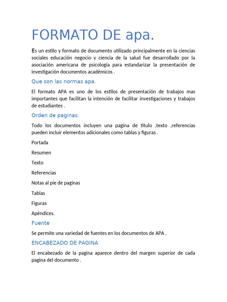Formato de Apa | PDF