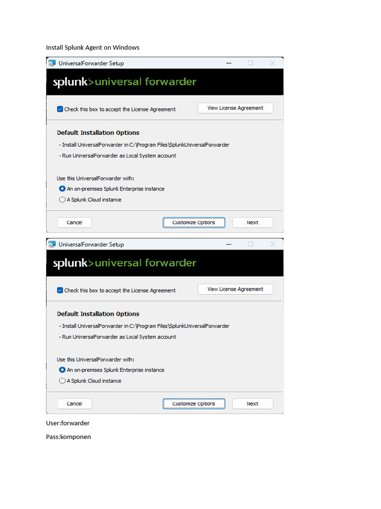 Install Splunk Agent On Windows | PDF