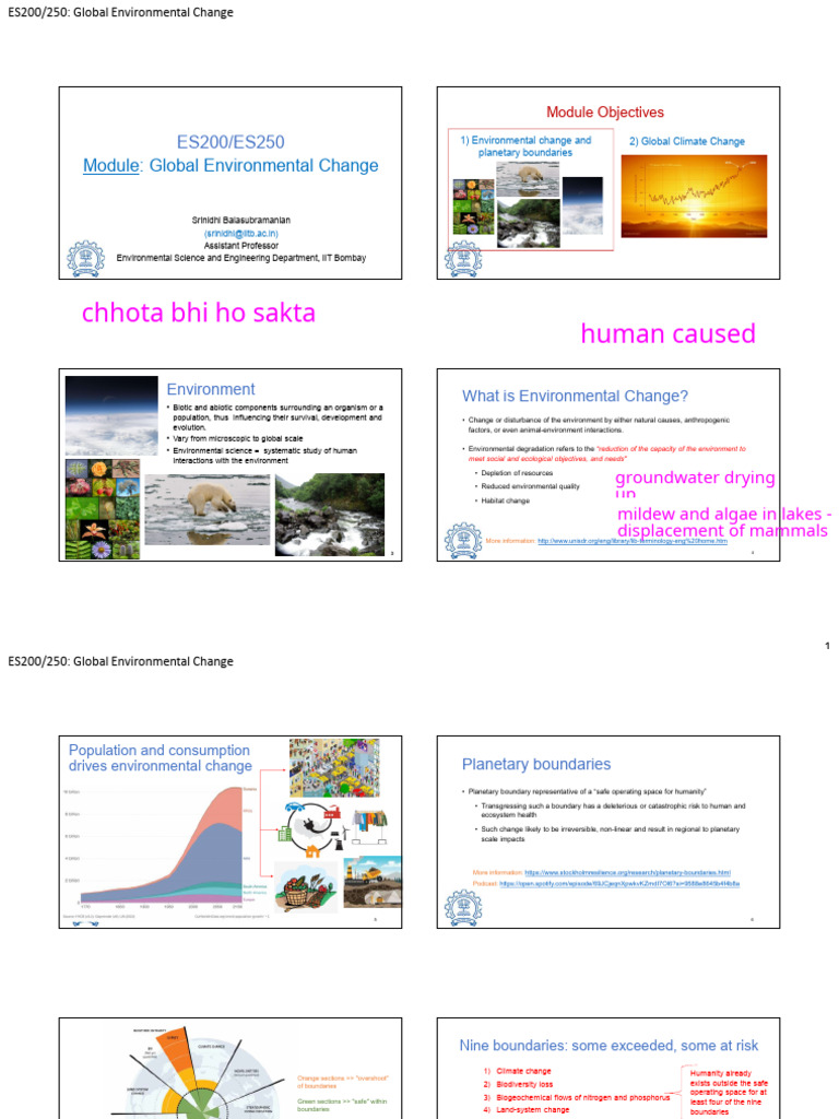 ES200-ES250 - Global Environmental Change - Srinidhi Balasubramanian | PDF | Greenhouse Gas ...