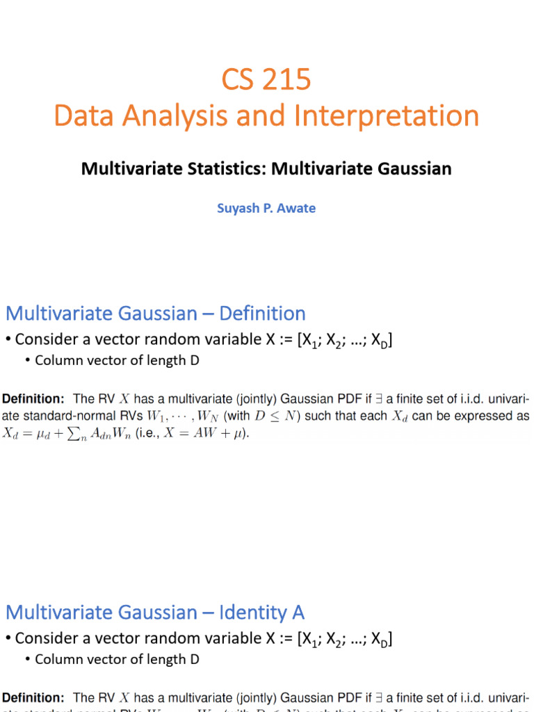 6 Multivariate Gaussian Pdf Eigenvalues And Eigenvectors Matrix