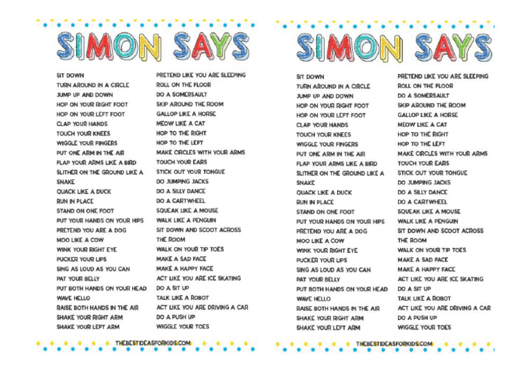Simon Says | PDF