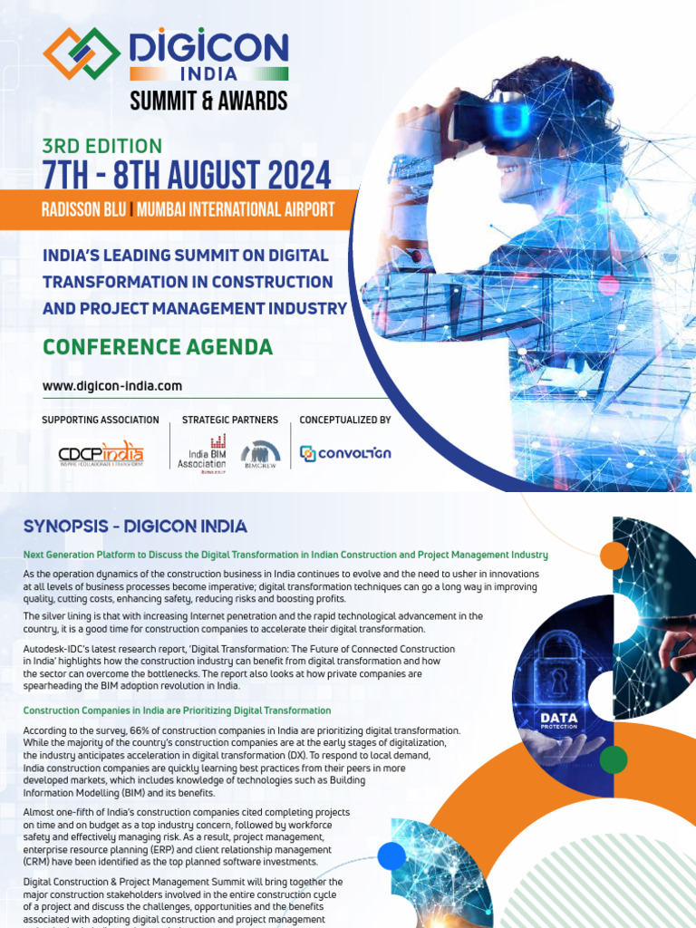 Agenda 3rd Edition Digicon India Summit Mumbai | PDF | Building Information Modeling | Project ...