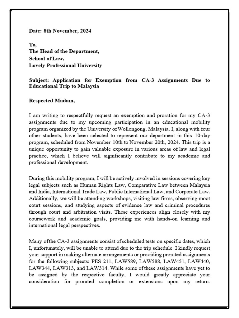 Application For CA Exemption - 202411081252041 | PDF | Justice | Crime ...