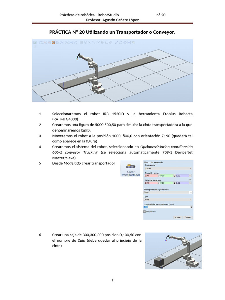 PRÁCTICA #20 Utilizando Un Transportador o Conveyor | PDF