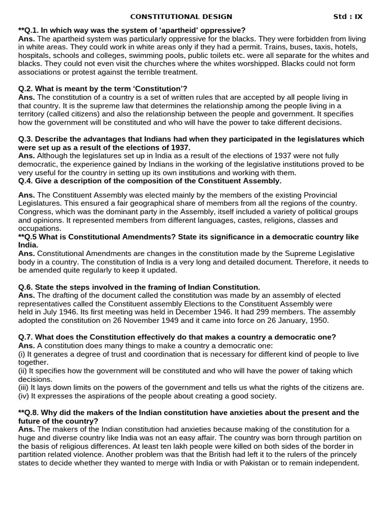 CH.2 Constitutional Design STD Ix | PDF | Justice | Crime & Violence