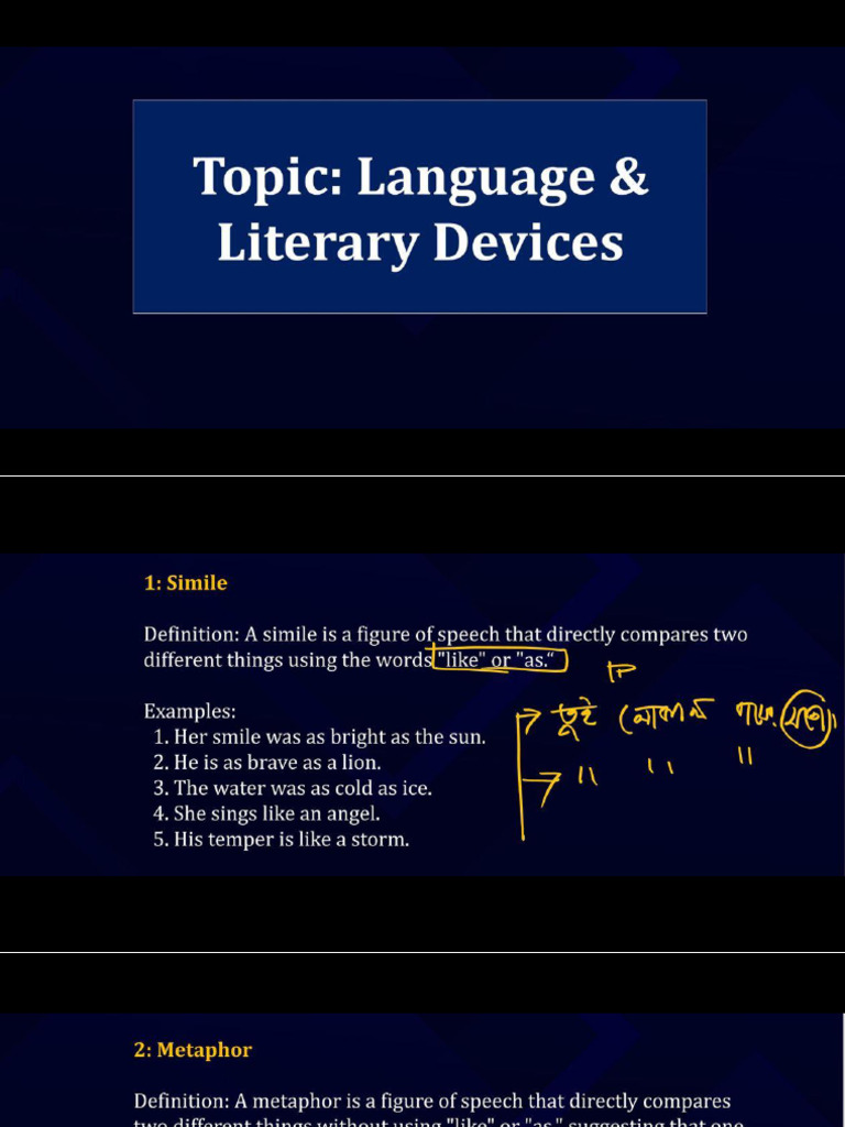 Language & Literary Devices | PDF