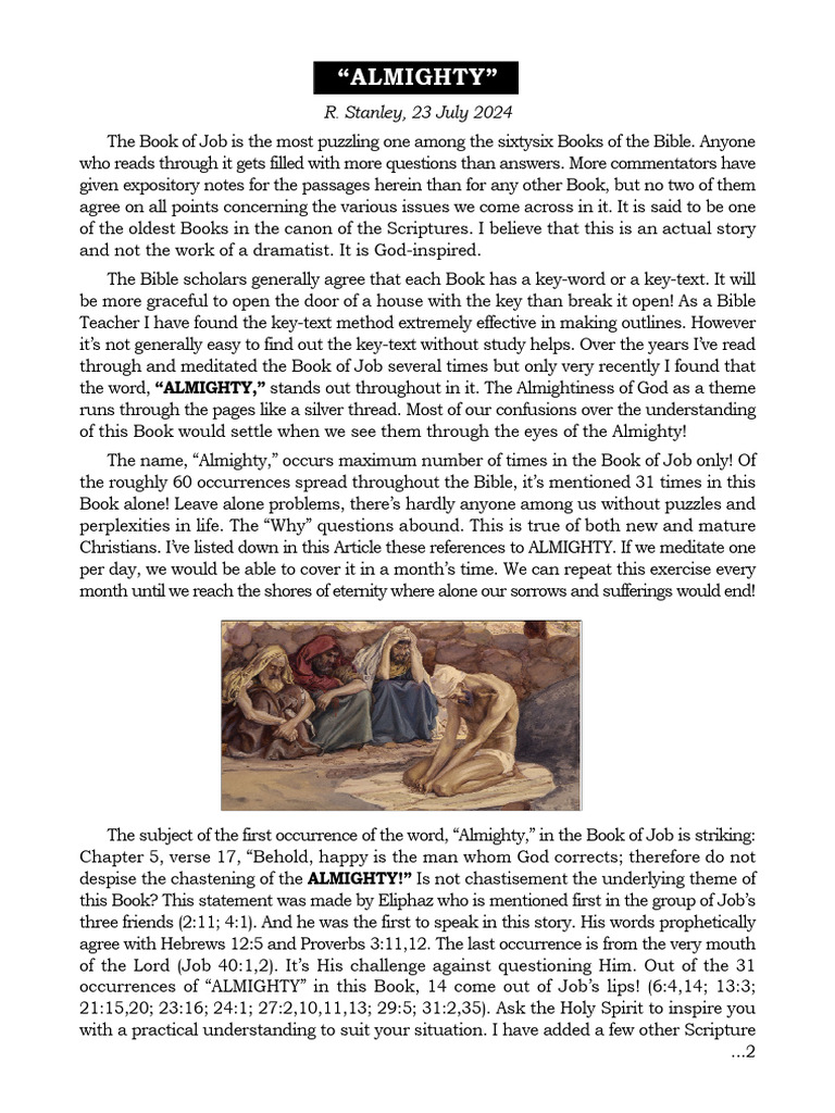 ALMIGHTY (English) R. Stanley | PDF | Bible | God