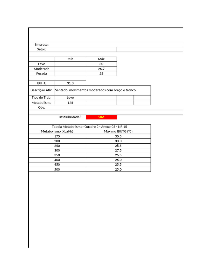 Relatório IBUTG | PDF | Fenômenos científicos | Propriedades termodinâmicas