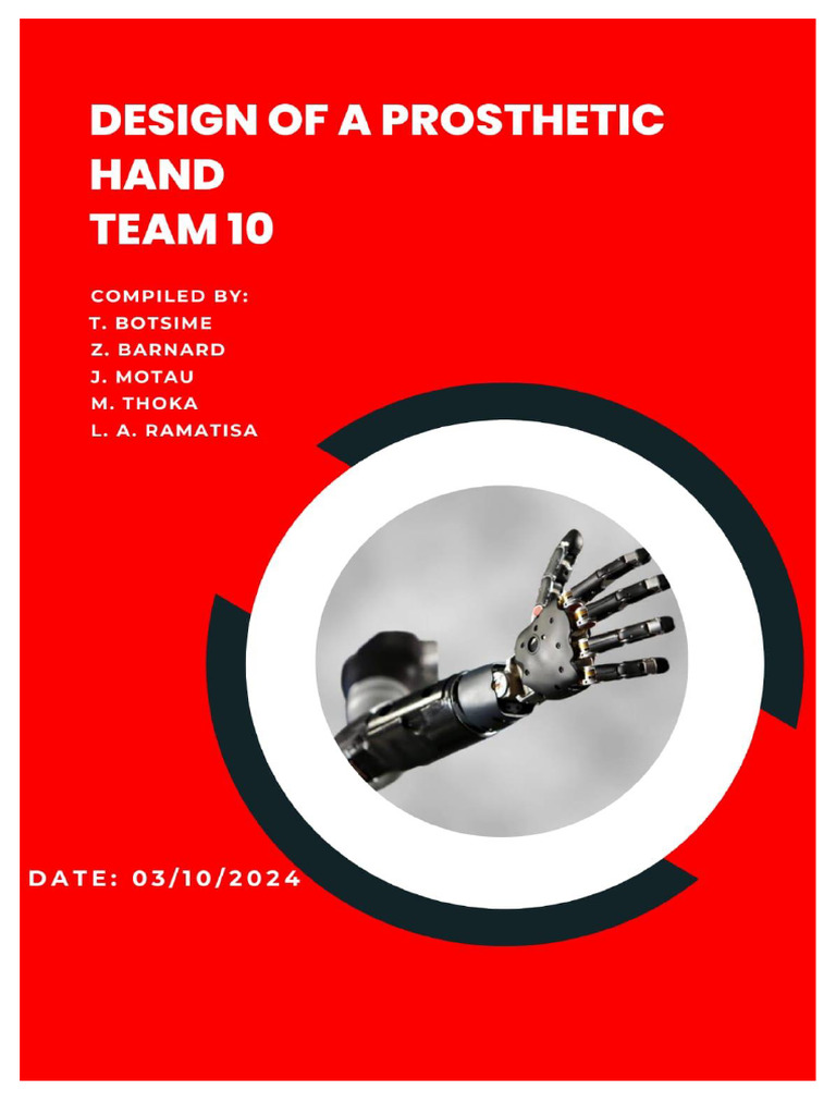 Team 10 Prosthetic Hand Design Final Draft | PDF | Gear | Corrosion